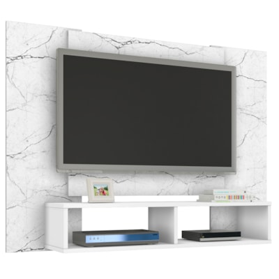 Painel Suspenso Para TV Até 48 Polegadas Navi Preto Fosco/Ripado - Bechara - MPozenato