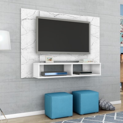 Painel Suspenso Para TV Até 48 Polegadas Navi Preto Fosco/Ripado - Bechara - MPozenato