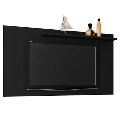 Painel Suspenso Para TV Até 48 Polegadas Navi Preto Fosco/Ripado - Bechara - MPozenato